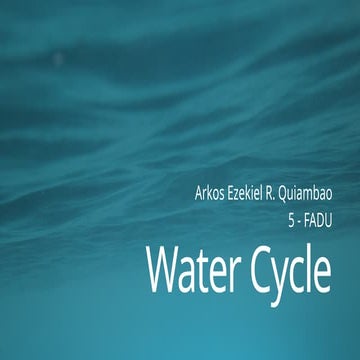 powerpoint presentation about the water cycle | PPT