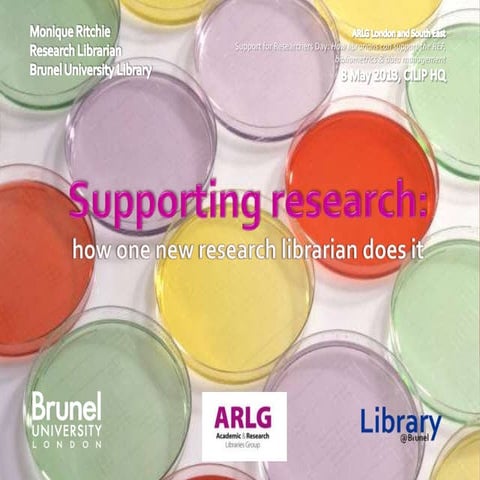 Supporting researchers: how one librarian does it | PPT