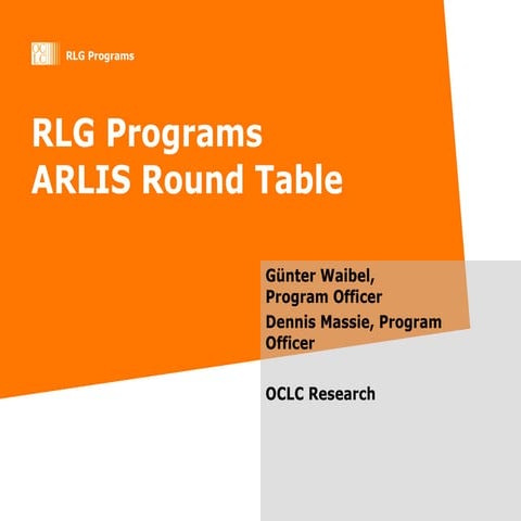 ARLIS Roundtable 2009 | PPT