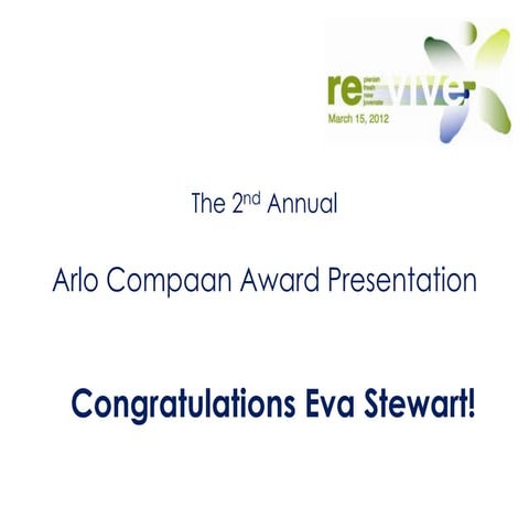 Arlo compaan award | PPTX
