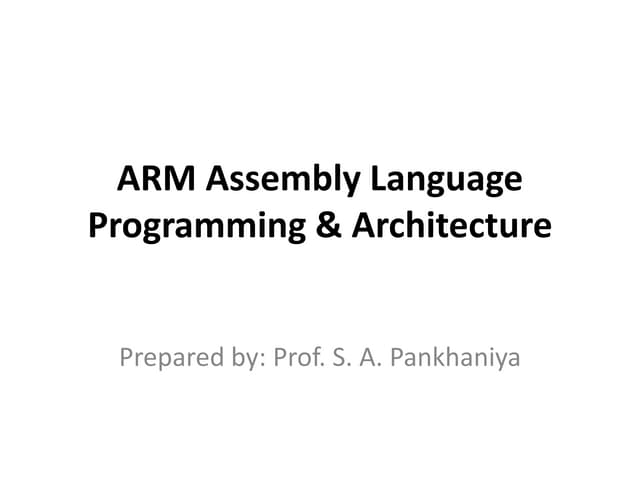 Arm programmer's model | PPTX