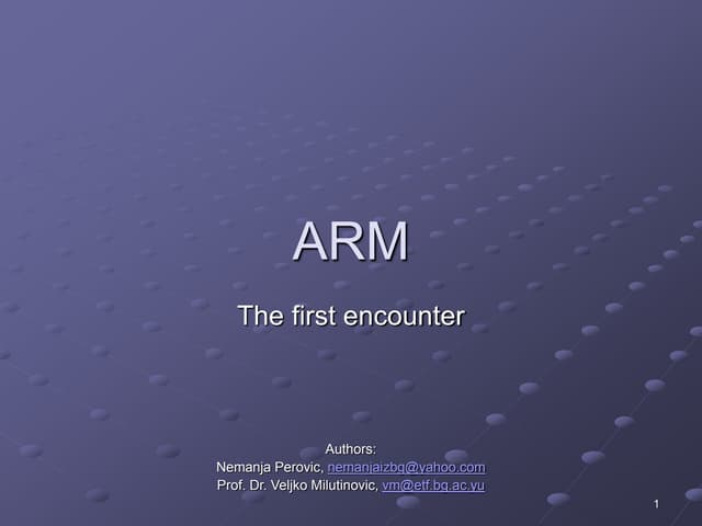 ARM Processors | PPTX