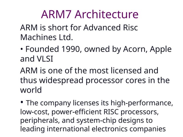 ARM Processors | PPTX