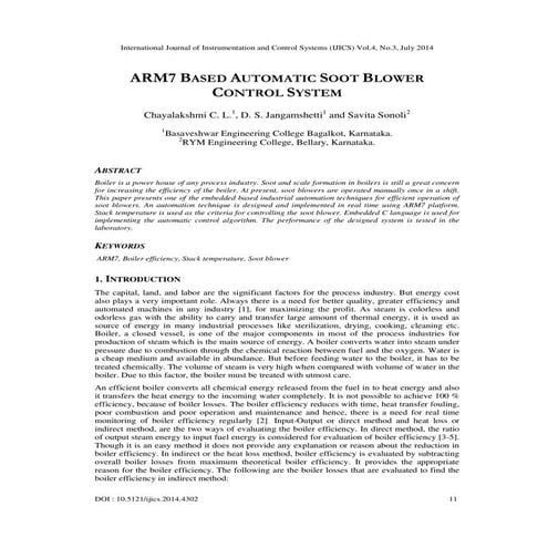Arm7 based automatic soot blower control system | PDF