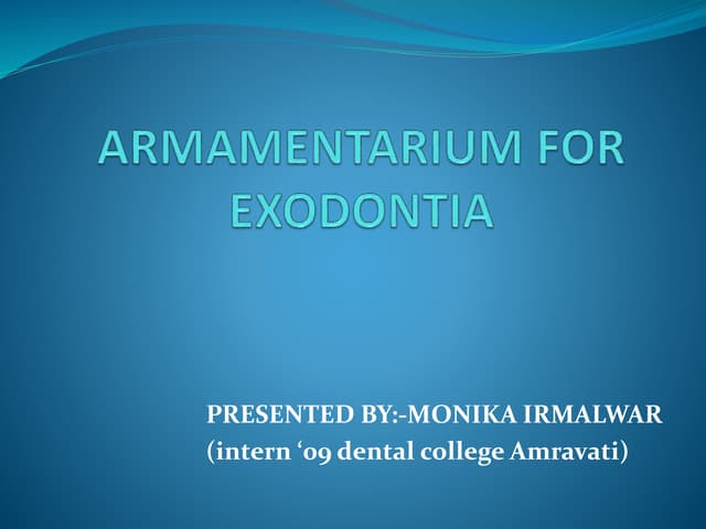 Instrument used in exodontia (updated) | PPT