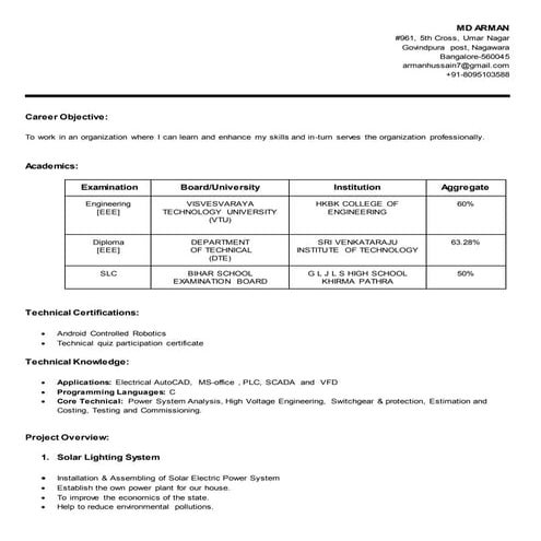 Arman resumee | DOCX