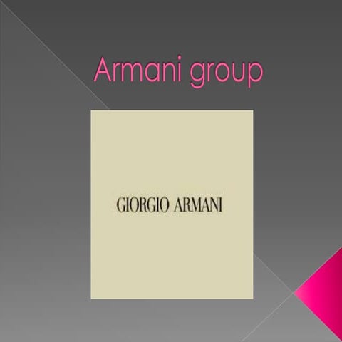 Armani Group | PPTX