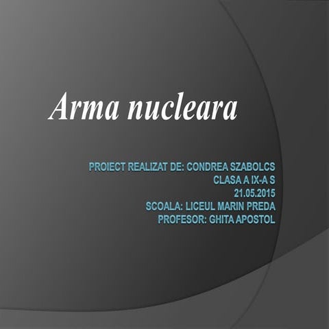 Arma nucleara | PPTX