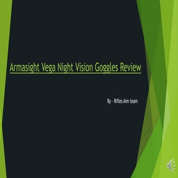 Armasight Vega Night Vision Goggles Review | PPTX