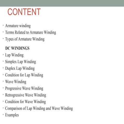 Comprehensive Guide to DC Armature Windings: Types and Conditions | PPT