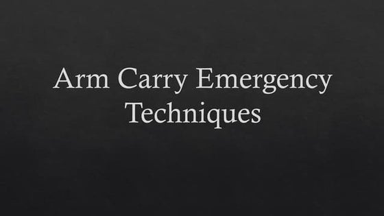 33 emergency methods of moving casualties | PPS