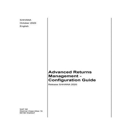 ARMConfiguration Guide SAP S4 Hana SAP S4 | PDF