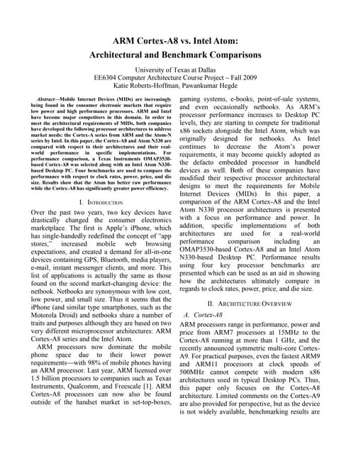 SNAPDRAGON SoC Family and ARM Architecture | PPTX