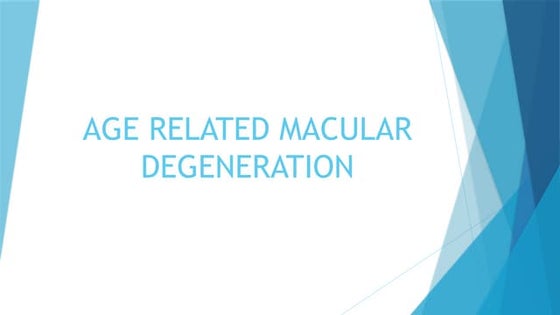 Age related macular degeneration | PPTX
