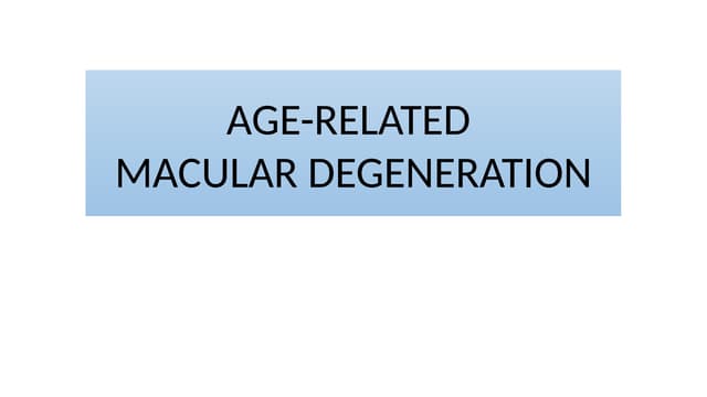 Armd cases in low vision | PPTX