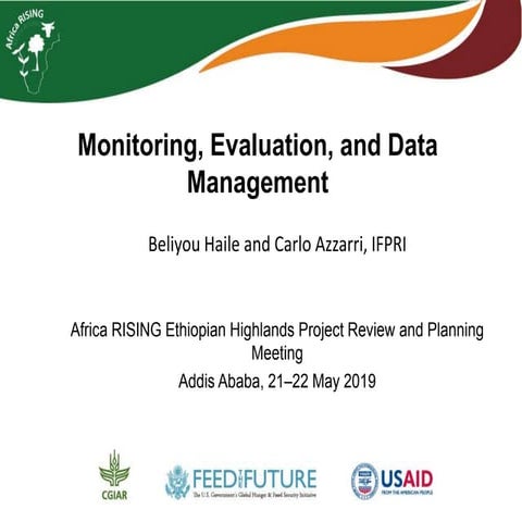 Monitoring, Evaluation, and Data Management | PPT