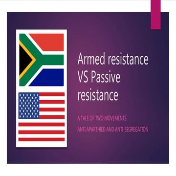 Armed resistance vs passive resistance | PPTX