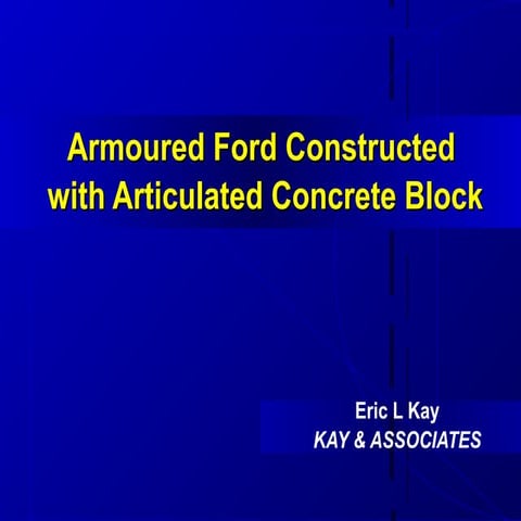 Armoured Ford - Low Water Stream Crossing | PPT