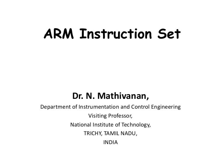 Arm instruction set