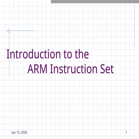 ARM Instruction Set with basic architecture | PPT