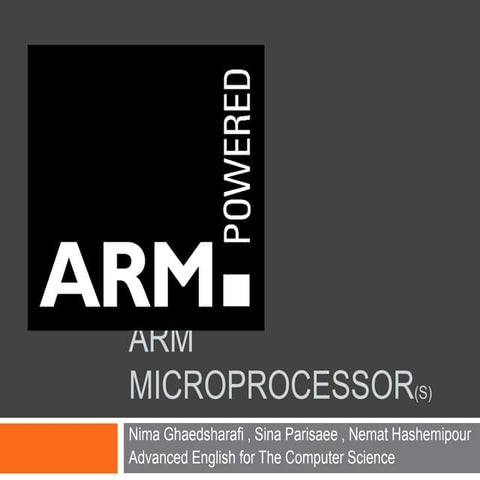 ARM microprocessor(s) | PPTX | Computing | Technology & Computing