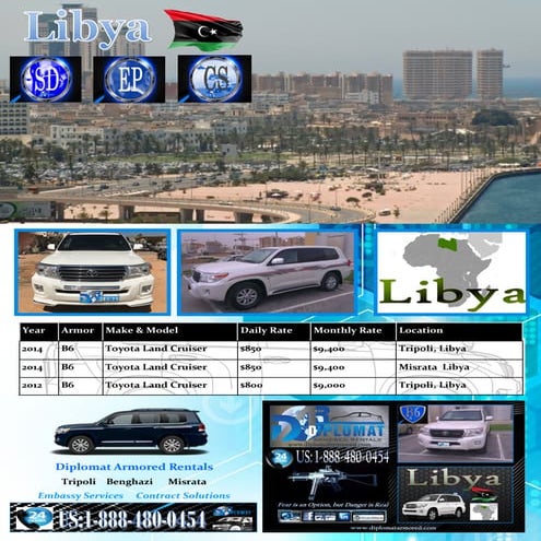 Armored cars for Rent Libya Price Guide: Diplomat Armored Rentals | PDF