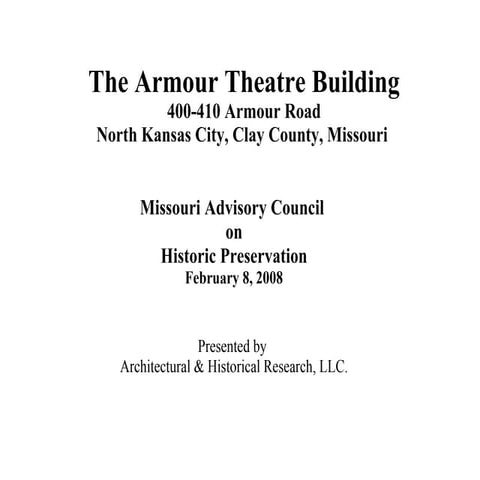 Armour Theatre Nomination | PPT