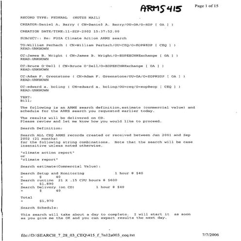 CAR Email 9.11.02 (d) | PDF