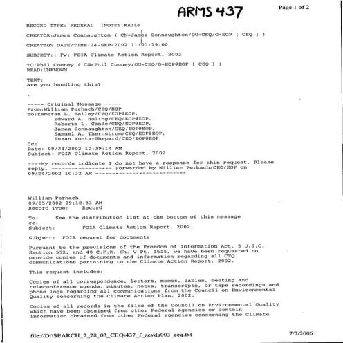 EPA Draft Report on the Environment Request Letter | PDF