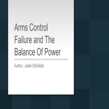Arms control / Balan | PPTX
