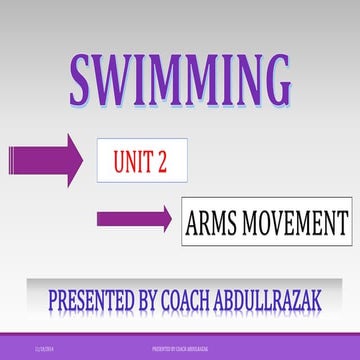 Front Stroke Arm Movements | PPTX