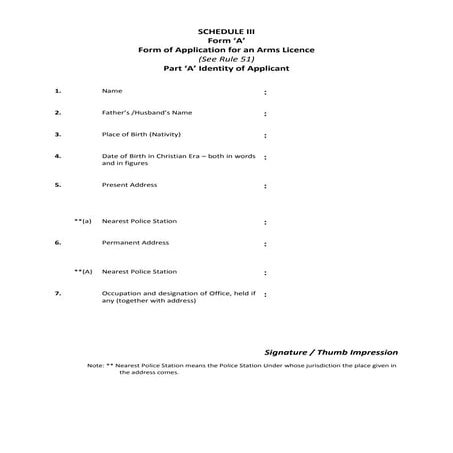 Armslicenseform copy | PDF