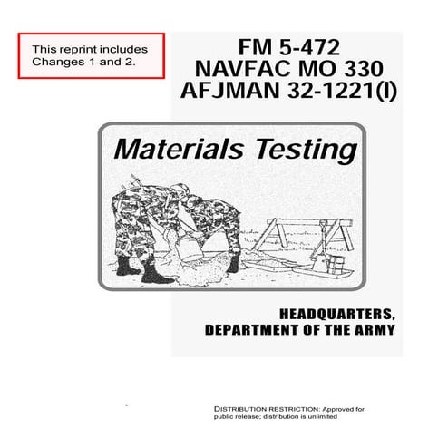 Army fm 5-472 c2 [materials testing] | PDF