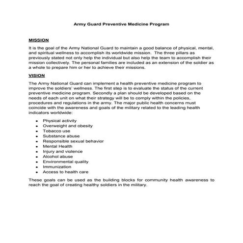 Enhancing the U.S. Army Performance Through Key Nutrition Initiatives | PDF