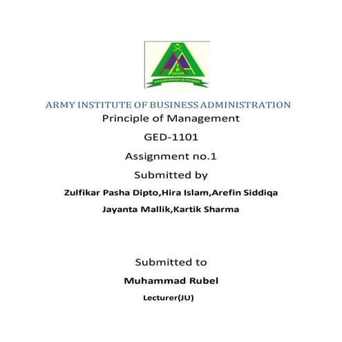 Army institute of business administration mgt | DOCX
