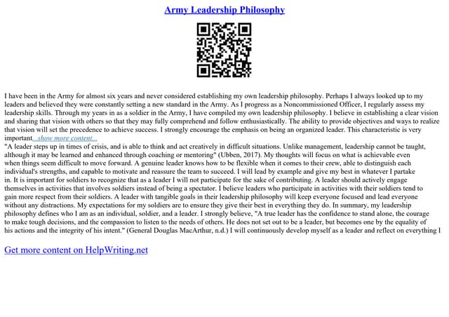 Basic army leadership | PDF