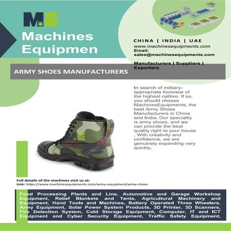 Army Shoes Manufacturers | PDF