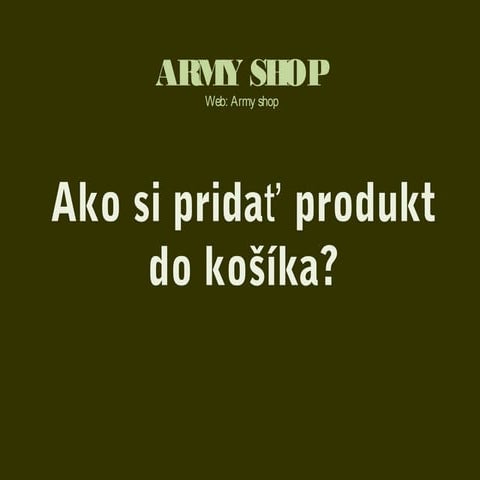 Army shop | PPT