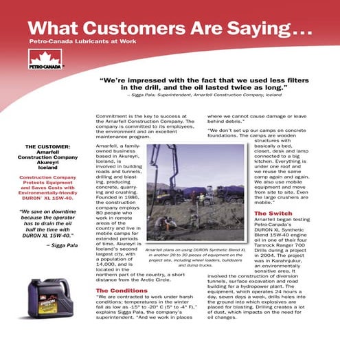 Arnarfell Construction Company Testimonial | PDF