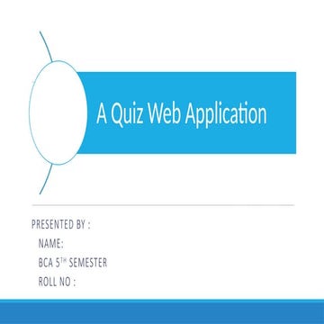 Quiz web platform Presentation for minor project.pptx
