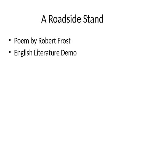 A_Roadside_Stand_Demo_PPT.pptx short summary | PPTX