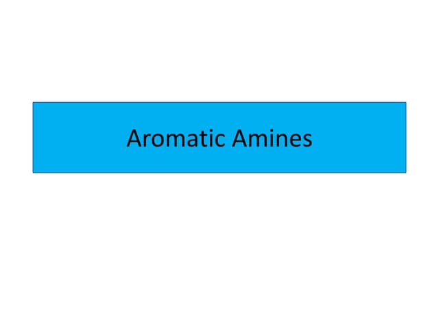 Aliphatic amines part i | PPTX
