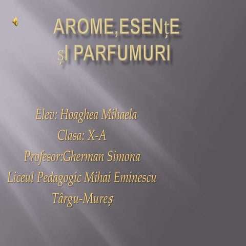 Arome,esențe | PPTX