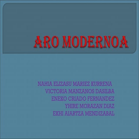 Aro modernoa 4 | PPT