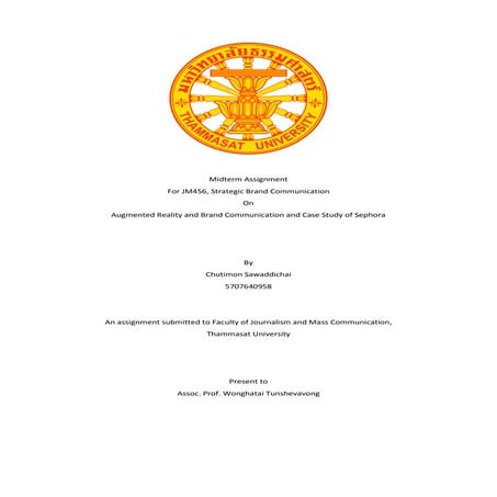 Ar on Brand Communication: A Case Study of Sephora | PDF