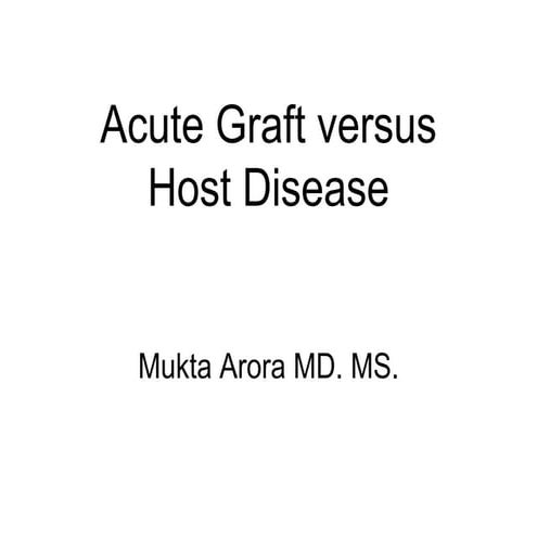 Graft versus host disease | PDF