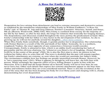 A Rose For Emily Annotated Bibliography | PDF