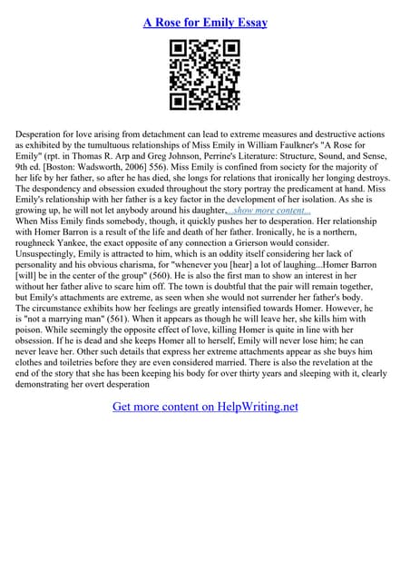 A Rose For Emily Annotated Bibliography | PDF