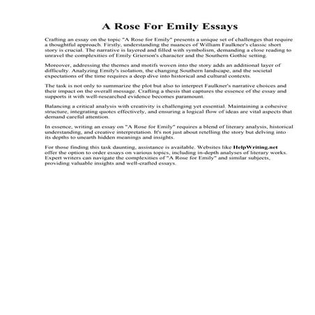 A Rose For Emily Essays.pdf