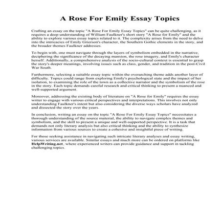 A rose for emily lp | DOCX